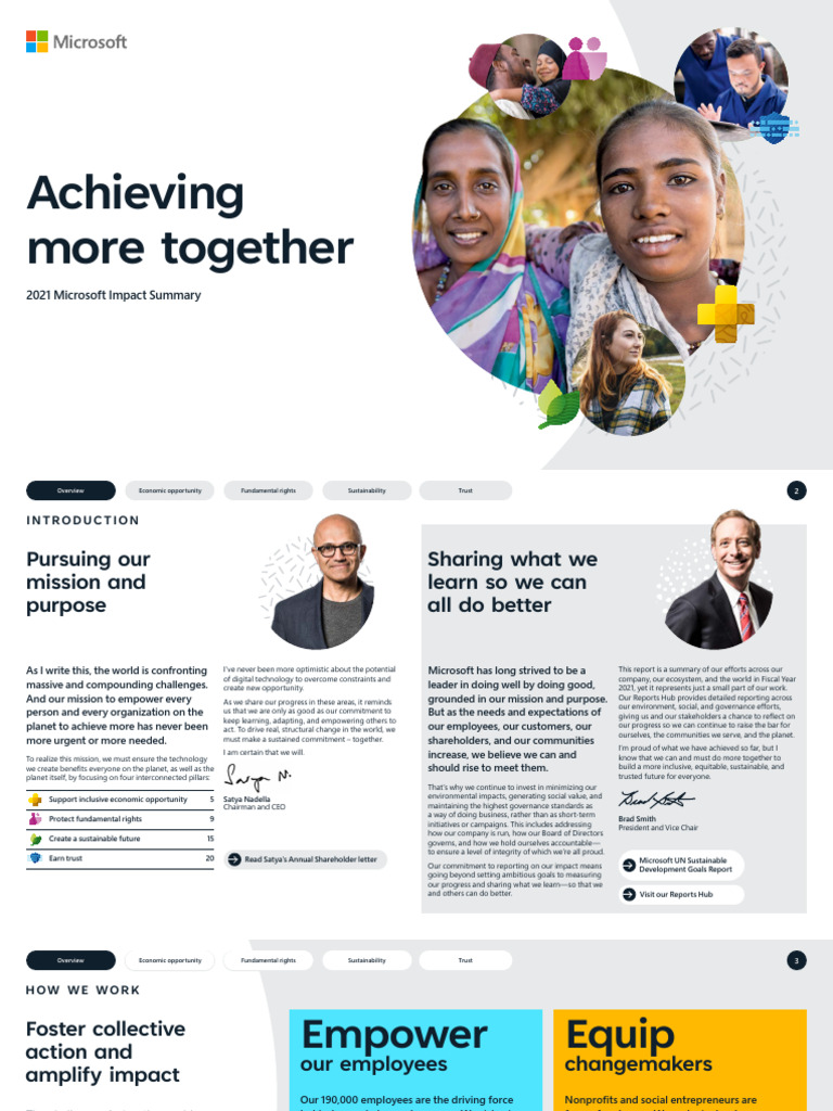 Microsoft Impact Summary 2021 | PDF
