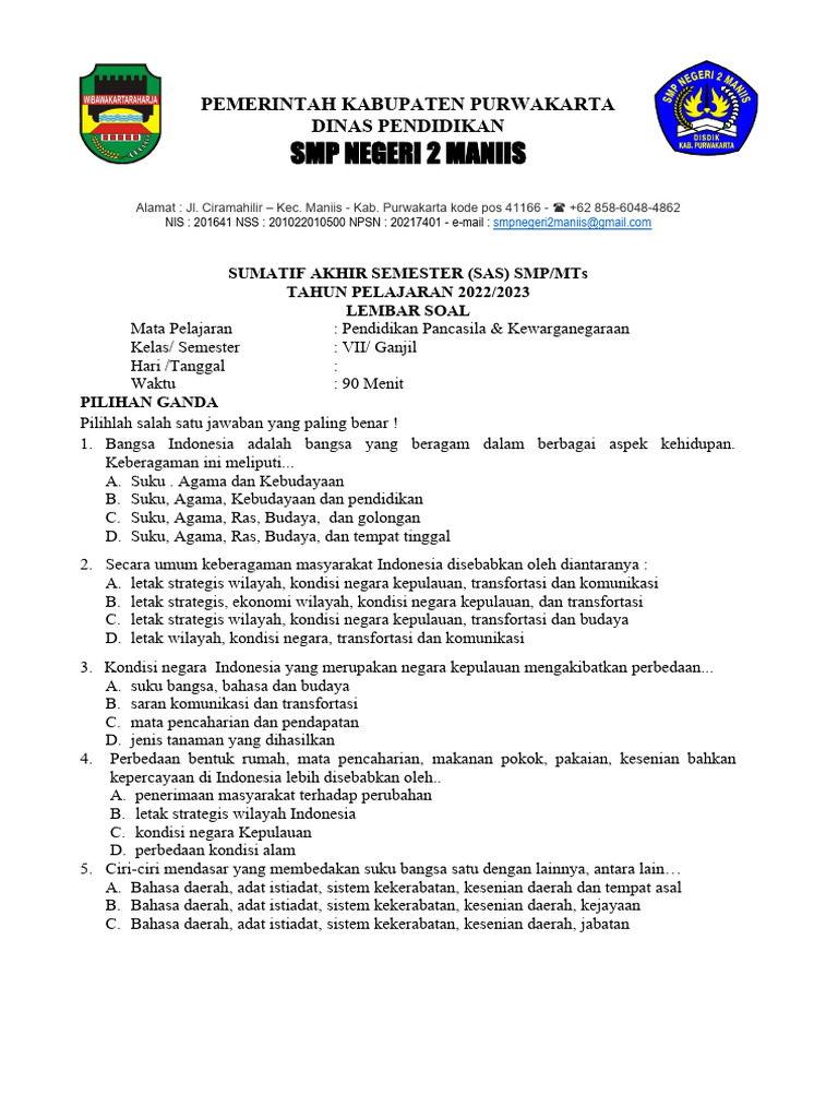 Pas PKN 7 - Arfian Terbaru | PDF