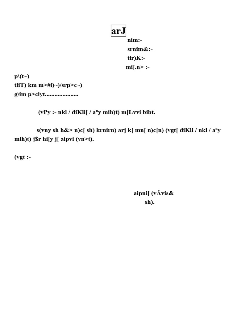 Arji Form Gram Panchayat Dakhla 1[1] | PDF