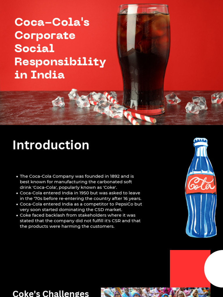 Coca-Cola's CSR in India | PDF