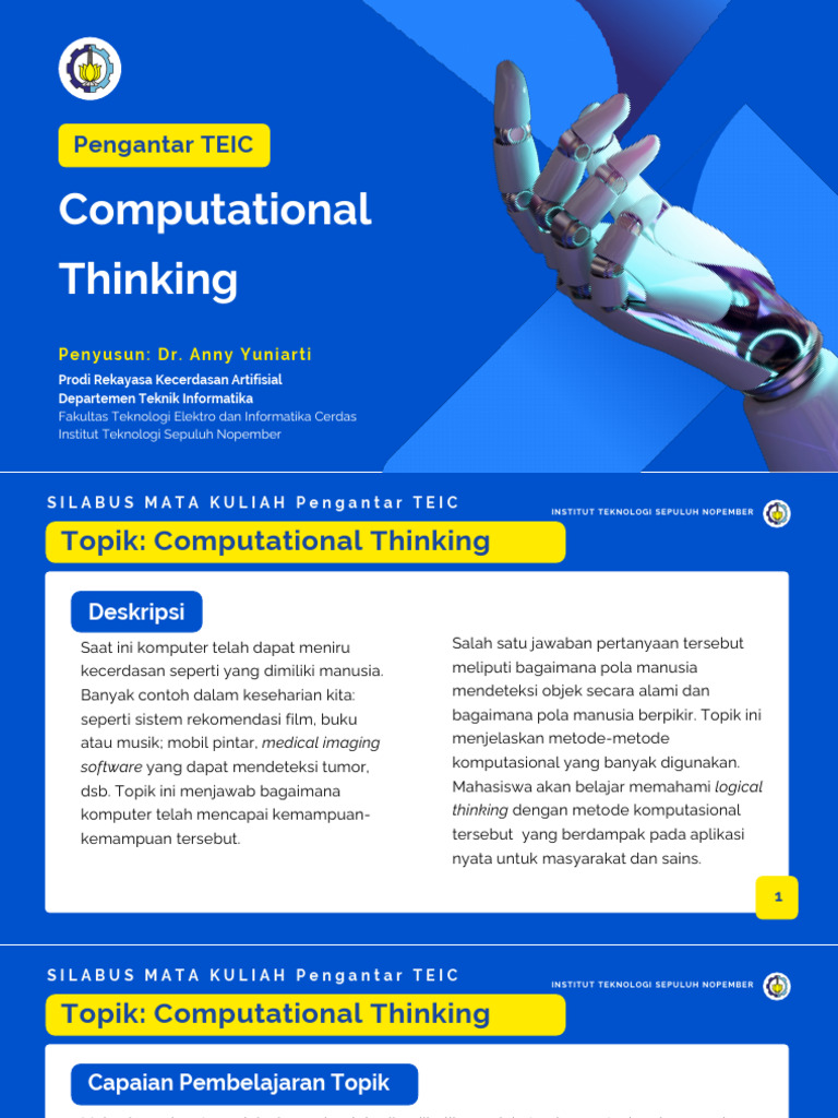 PTEIC 04 - Computational Thinking | PDF