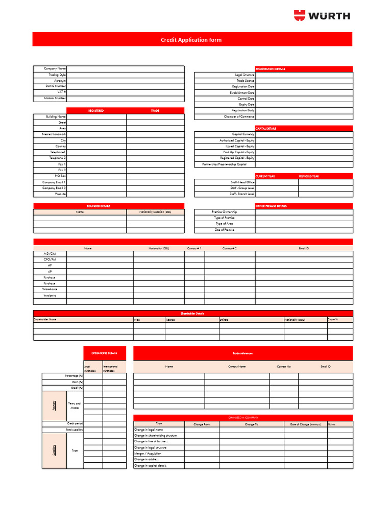 Credit Application Form L, M Part1 | PDF