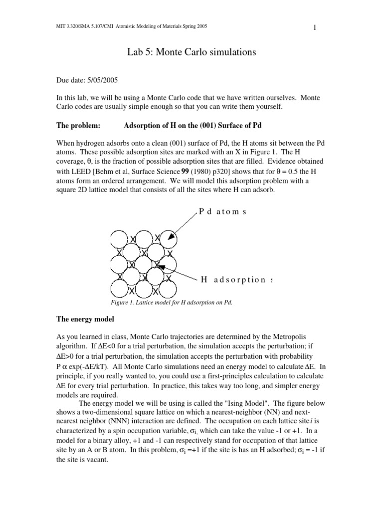 Monte Carlo Simulation Lab | PDF | Phase Transition | Temperature