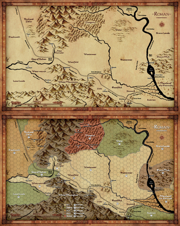 CB71012 Horse-Lords of Rohan Maps SRGB | PDF | Kingdoms | Elements Of ...