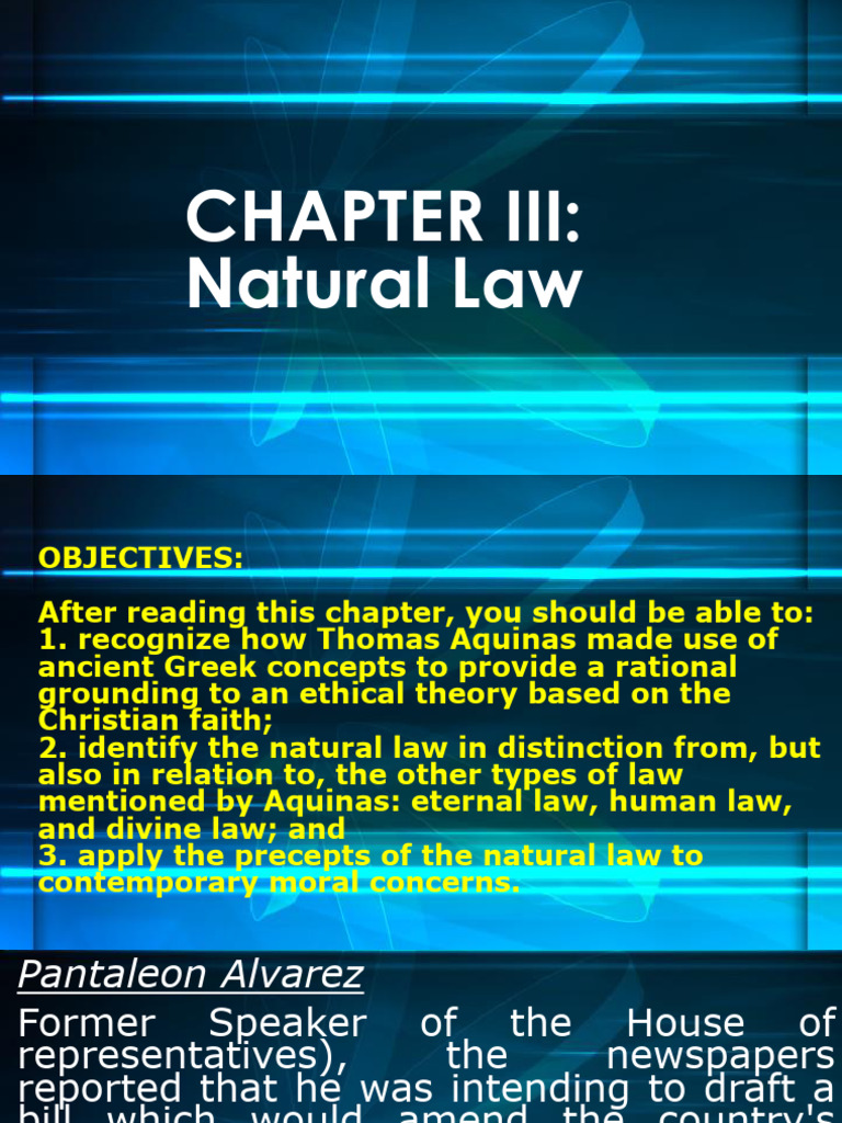 GE 9 - Chapter 3 - Natural Law | PDF | Thomas Aquinas | Natural Law