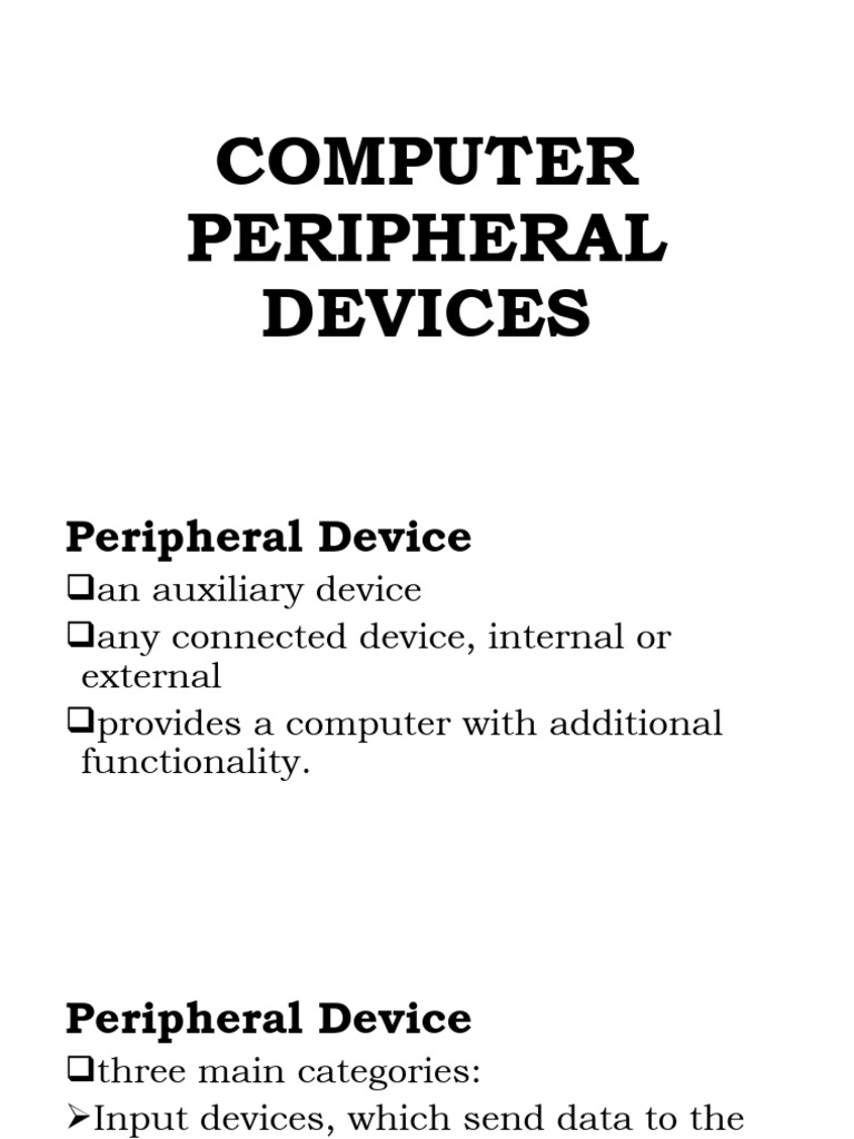 Computer Peripheral Devices | PDF Computer Peripheral Devices | PDF