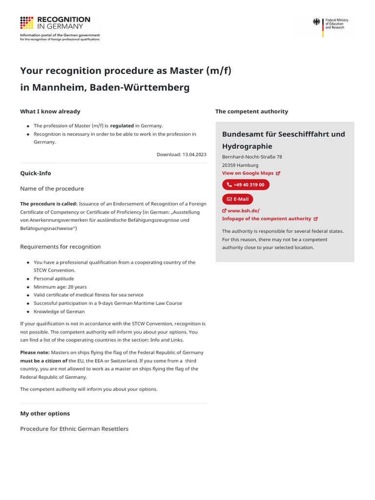 Recognition Portal - Your Procedure in Detail | PDF
