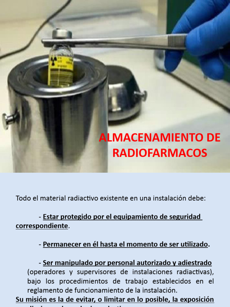 Almacenamiento de Radiofarmacos | PDF