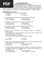 Values Education Let Reviewer | PDF | Value (Ethics) | Morality
