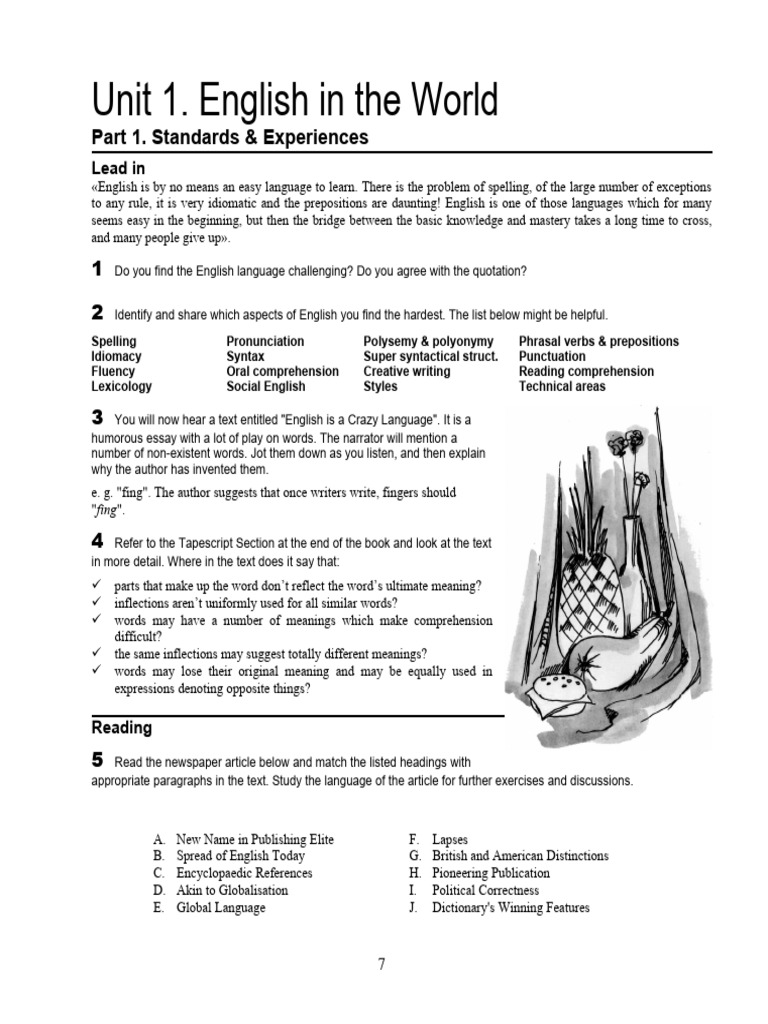 Unit 1 English | PDF