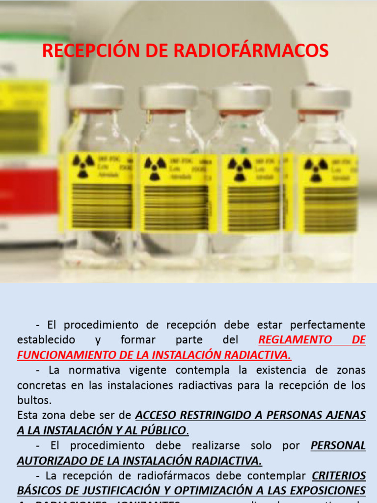 6.- RECEPCION DE RADIOFARMACOS | PDF