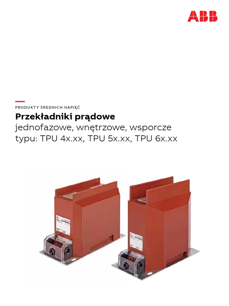 Przekładnik Prądowe ABB - TPU | PDF