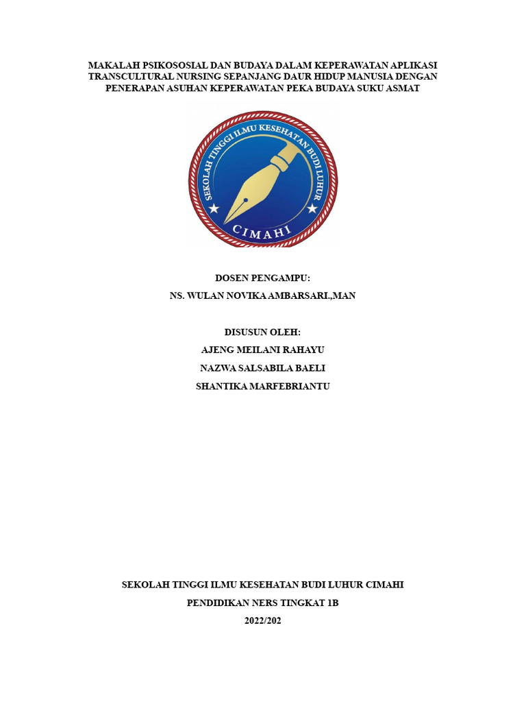 Makalah Kel 7 Suku Asmat | PDF Makalah Kel 7 Suku Asmat | PDF