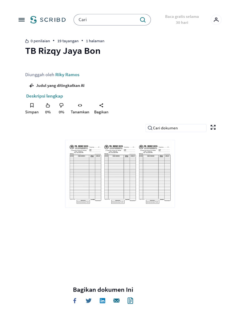 TB Rizqy Jaya Bon - PDF | PDF