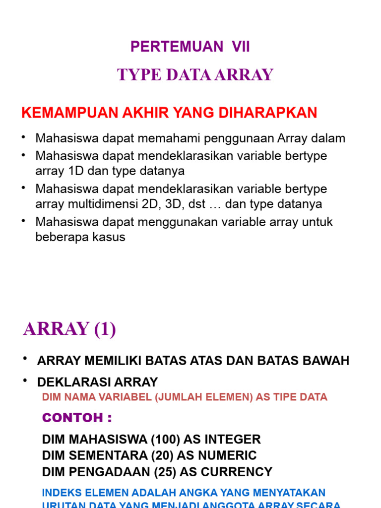 Logika Algoritma Materi 7 | PDF