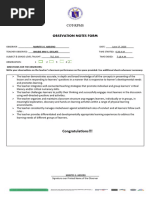 COT Observation Notes Form 2024-2025 | PDF