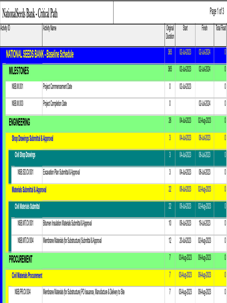 NSB - Critical Path 01 | PDF
