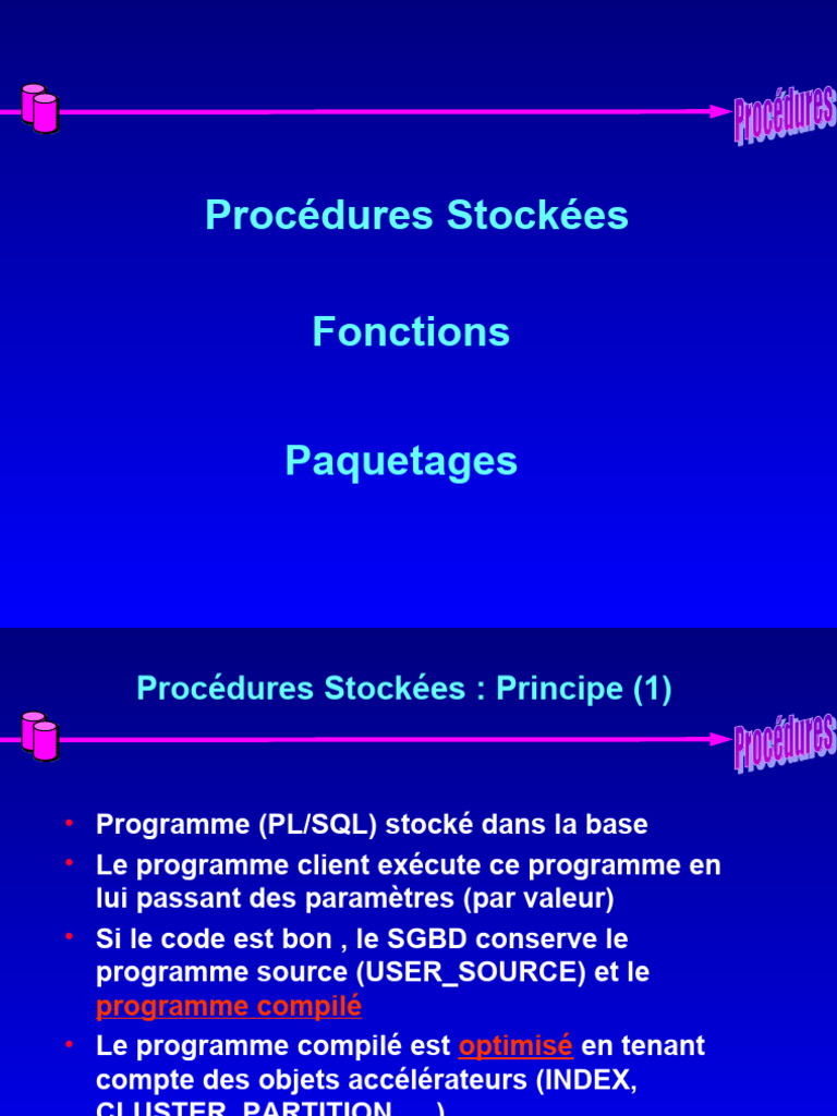 Guide sur les Procédures et Fonctions SQL | PDF | SQL | Compilateur