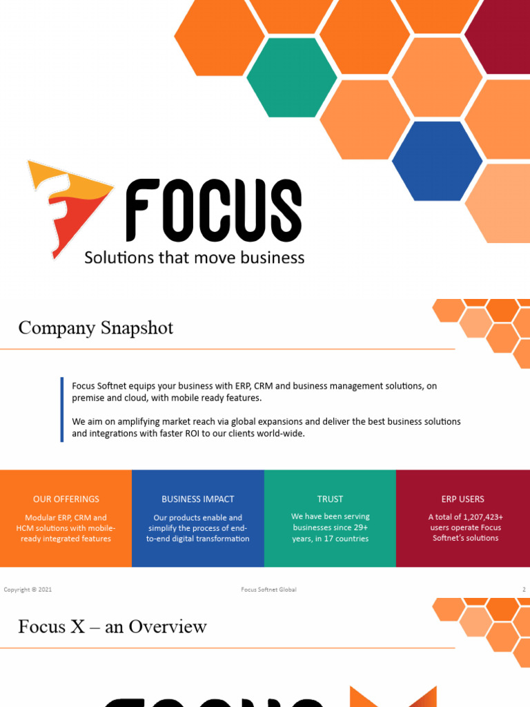 Focus X Presentation V6 | PDF | Enterprise Resource Planning | Customer ...