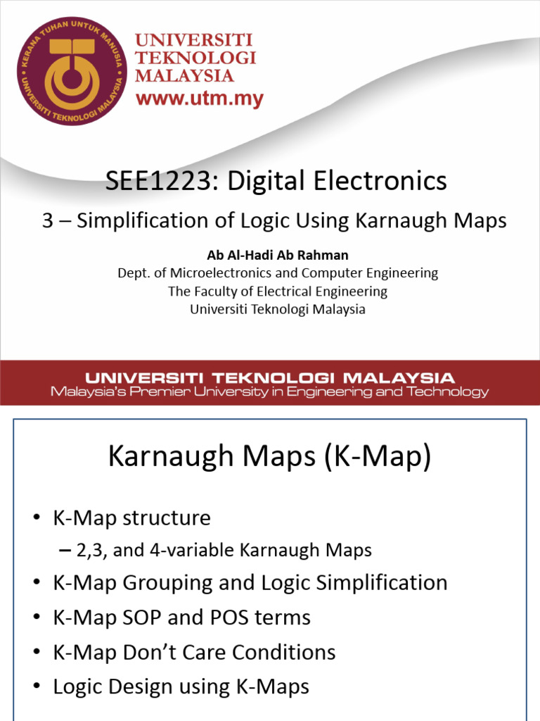 7 Karnaugh Maps - 1 | PDF | Theory Of Computation | Teaching Mathematics