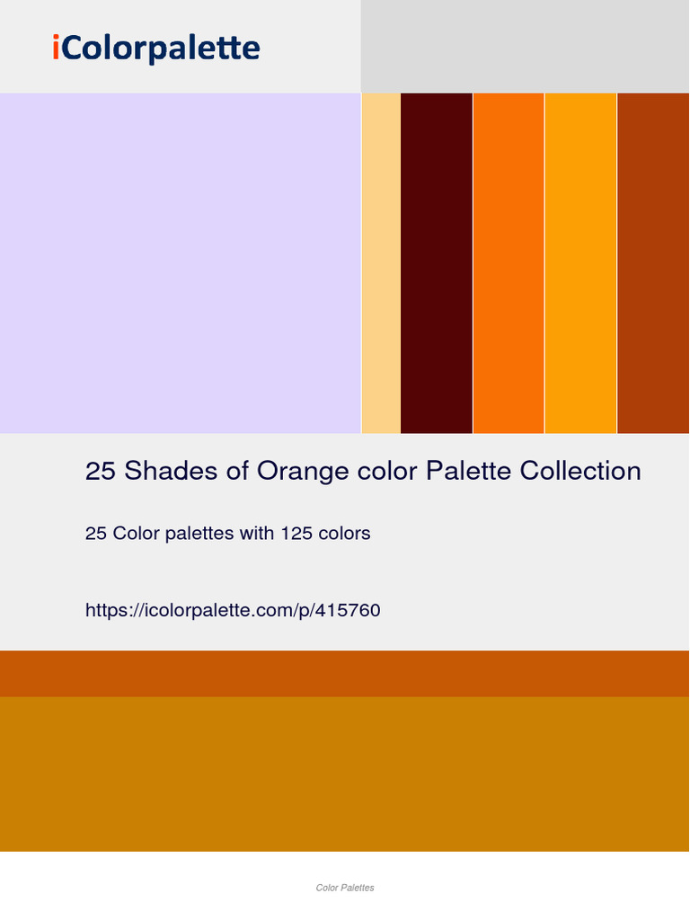 25 Shades of Orange Color Palettes | PDF