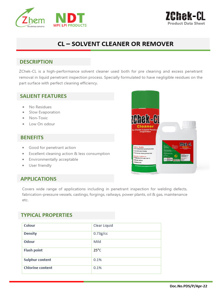 ZChek CL | PDF | Chemistry | Secondary Sector Of The Economy