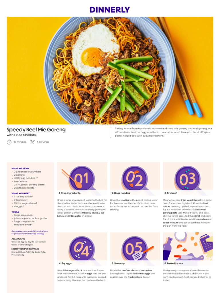 Beef Mi Goreng | PDF | Cooking | Beef