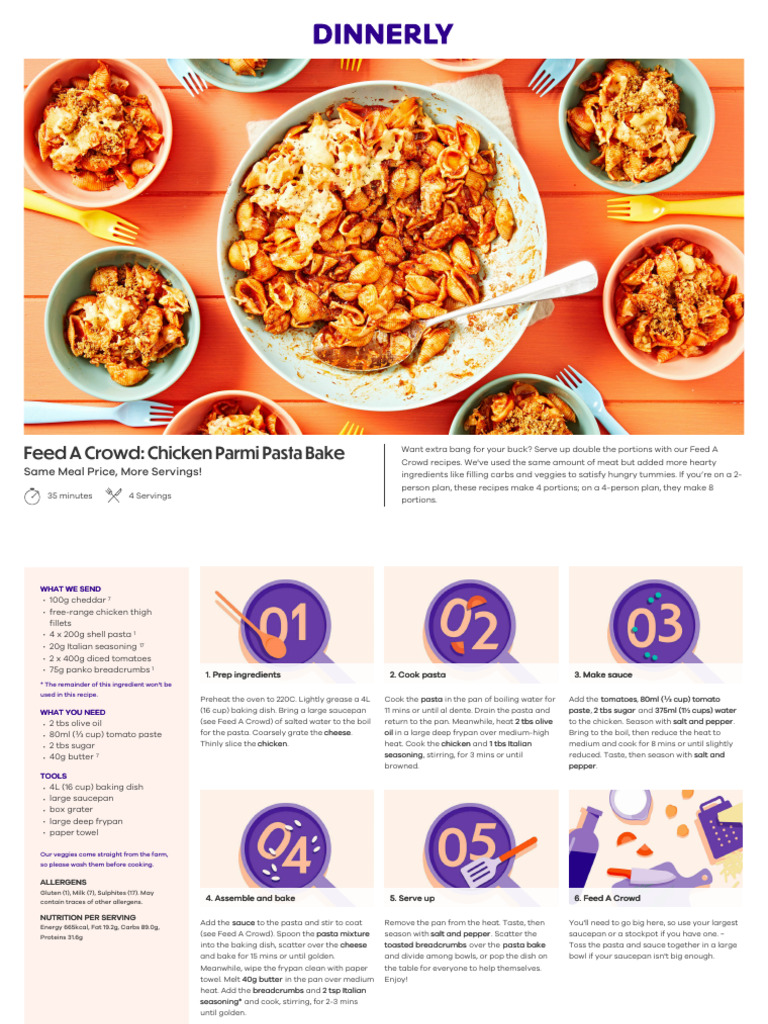 Chicken Parmi Pasta Bake | PDF | Pasta | Cooking