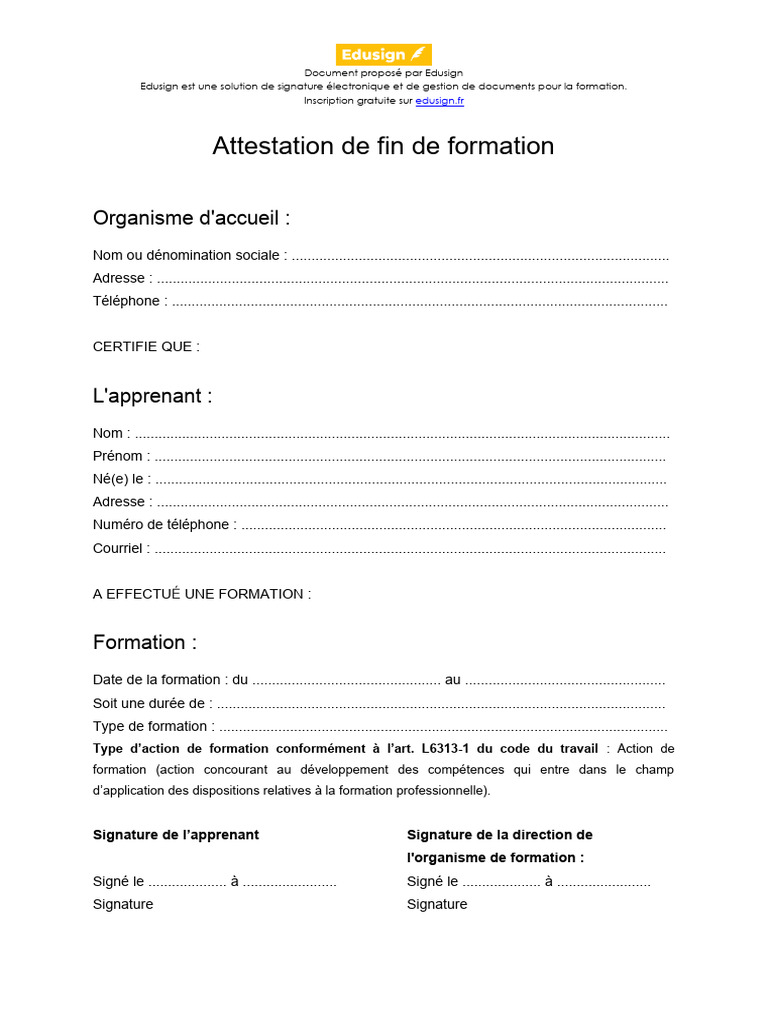 Attestation de fin de formation informatique | PDF | Informatique
