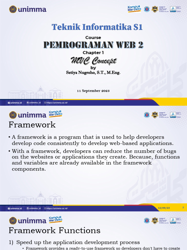 Konsep MVC | PDF | Php | Model–View–Controller
