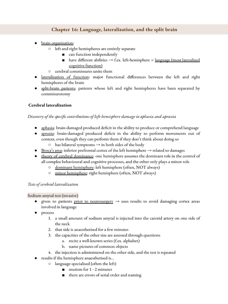 PPII - 3 (Ch. 16, Biopsychology) | PDF