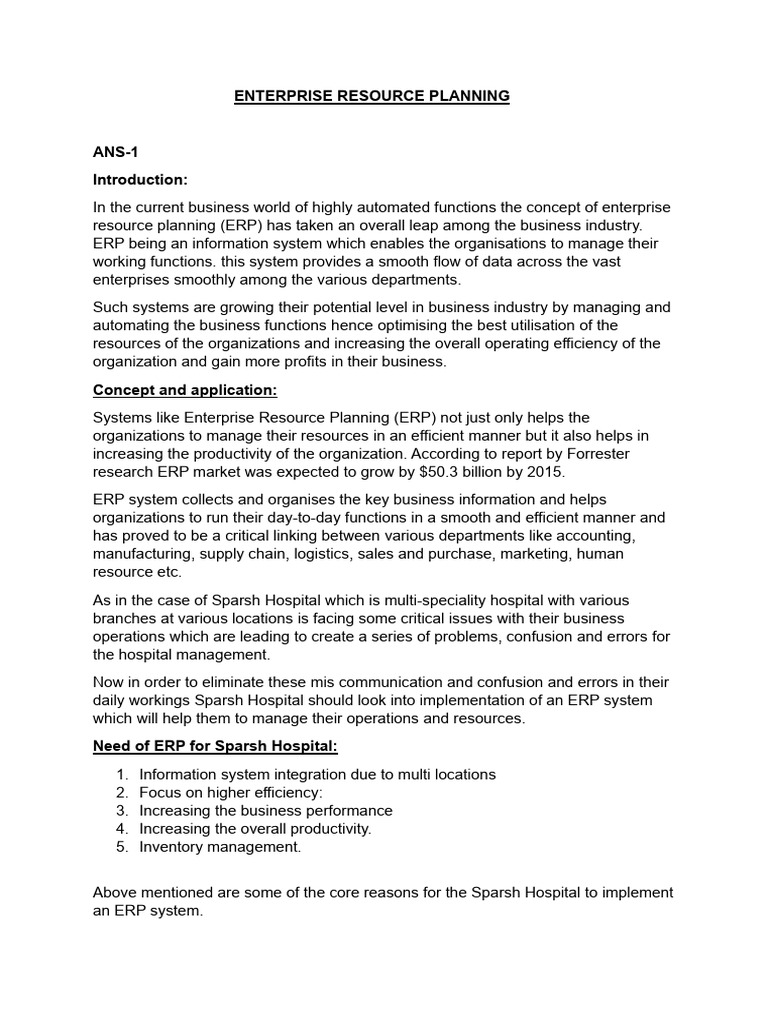 Enterprise Resource Planning | PDF | Enterprise Resource Planning | Cloud Computing