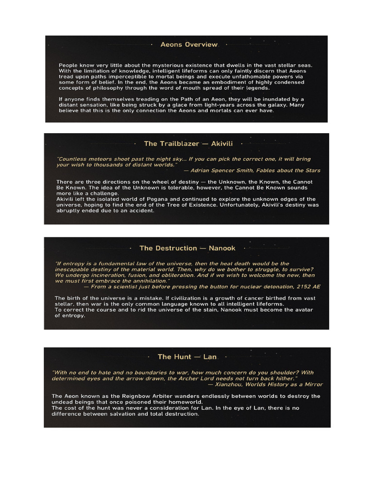 HSR Aeons CBT3 | PDF