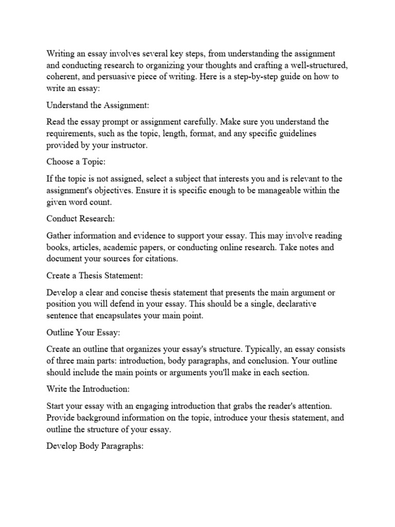 Essay Writing Method Steps | PDF