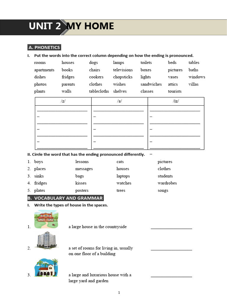Unit 2 | PDF | Room | Bedroom