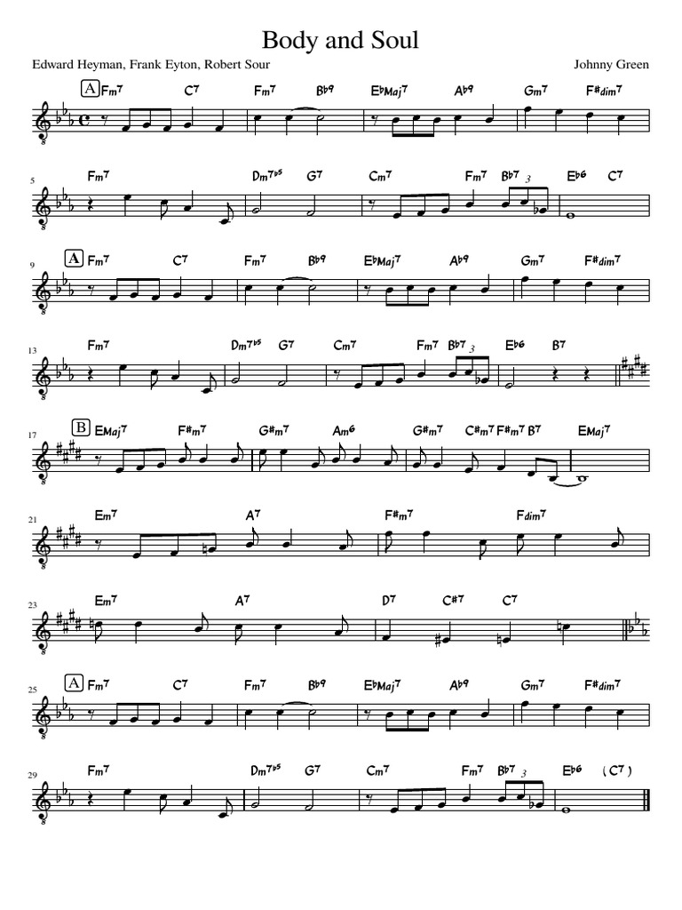 Body & Soul (Eb) | PDF