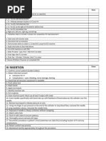 Foley Catheter Insertion Checklist | PDF | Catheter