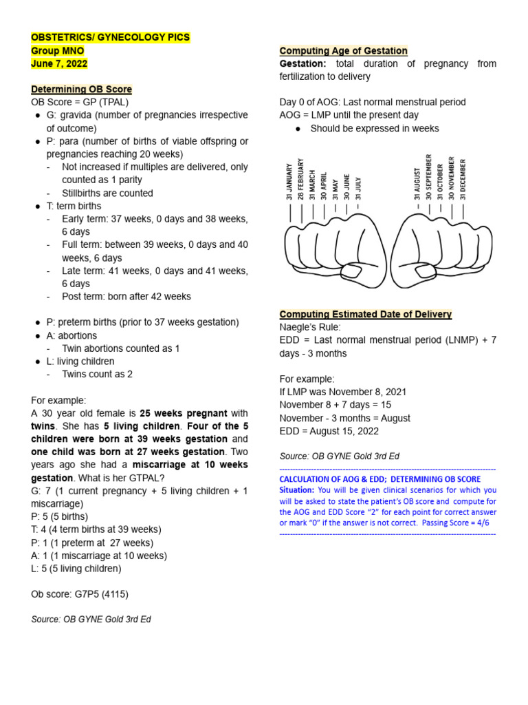 OB/GYN Procedures Guide | PDF