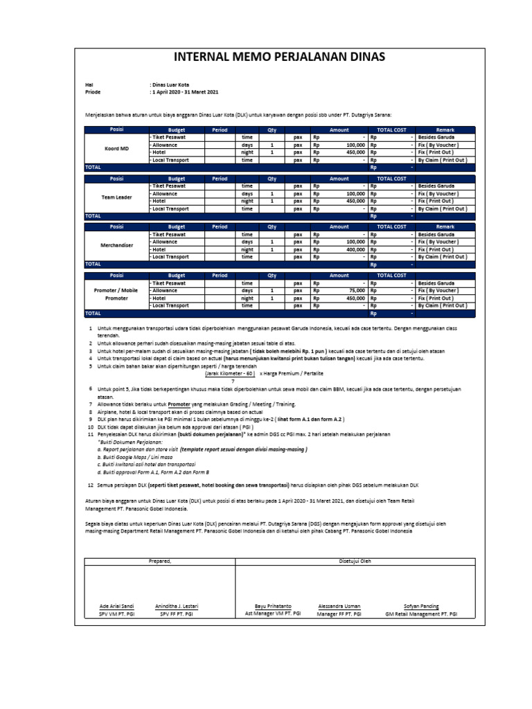 Form Pengajuan DLK 23 Agustus 2023 | PDF