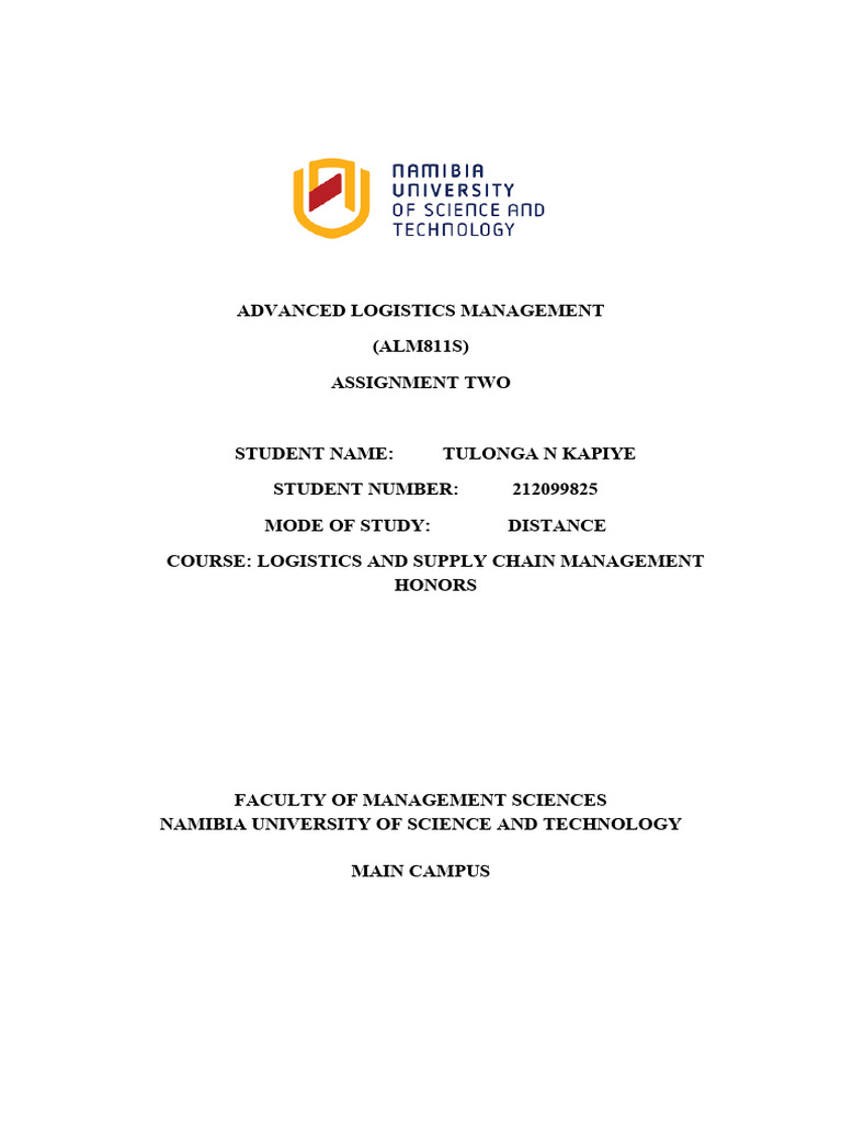 Assignment Two Alm | PDF | Warehouse | Inventory