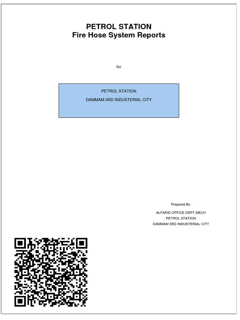 Hydraulic calculation report for Petrol station | PDF | Fire Sprinkler ...