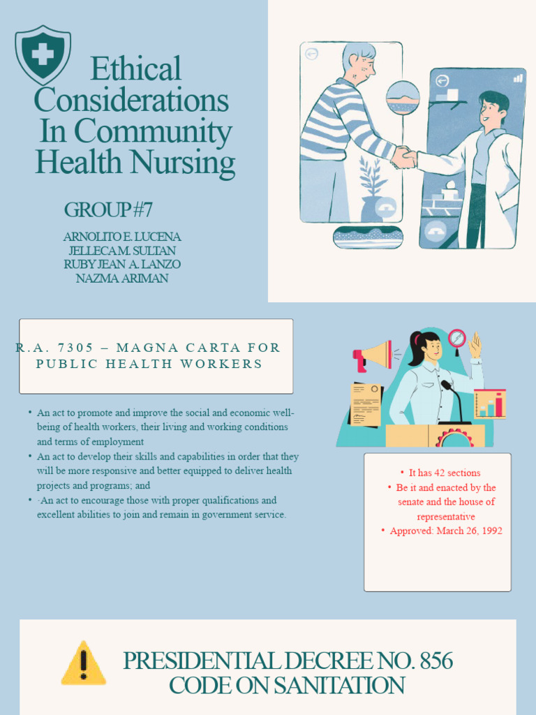 Group 7 Report - Ethical Considerations in Community Health Nursing ...