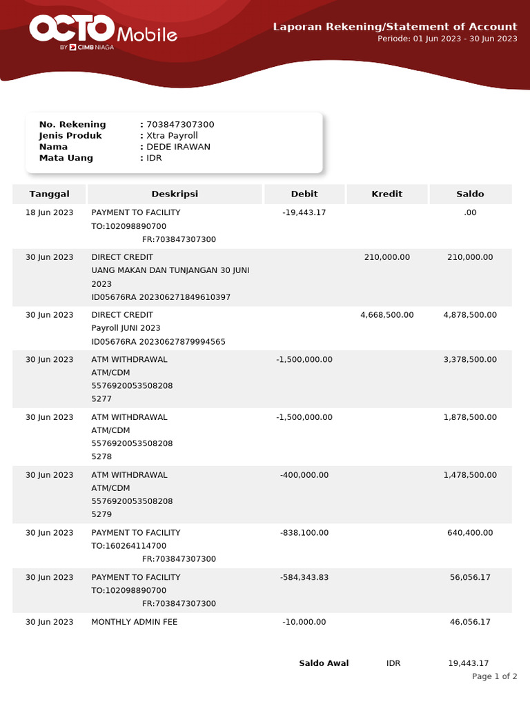 CASA Statement Jun2023 12092023210552 | PDF
