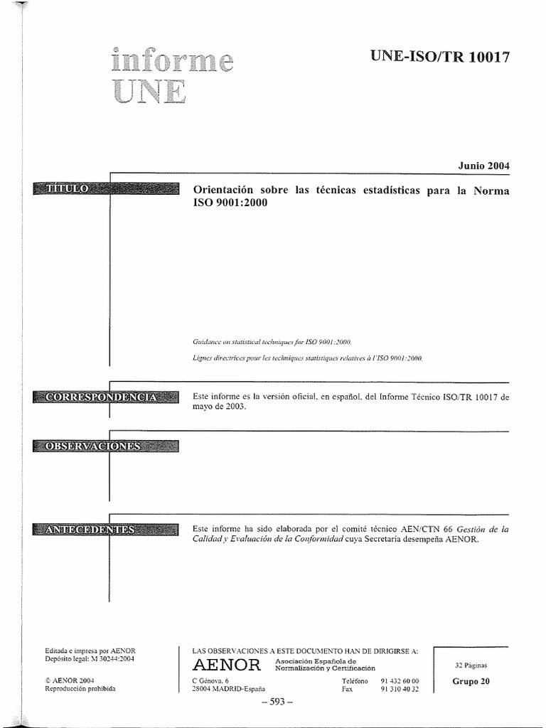 Une Iso TR 10017 2004 | PDF