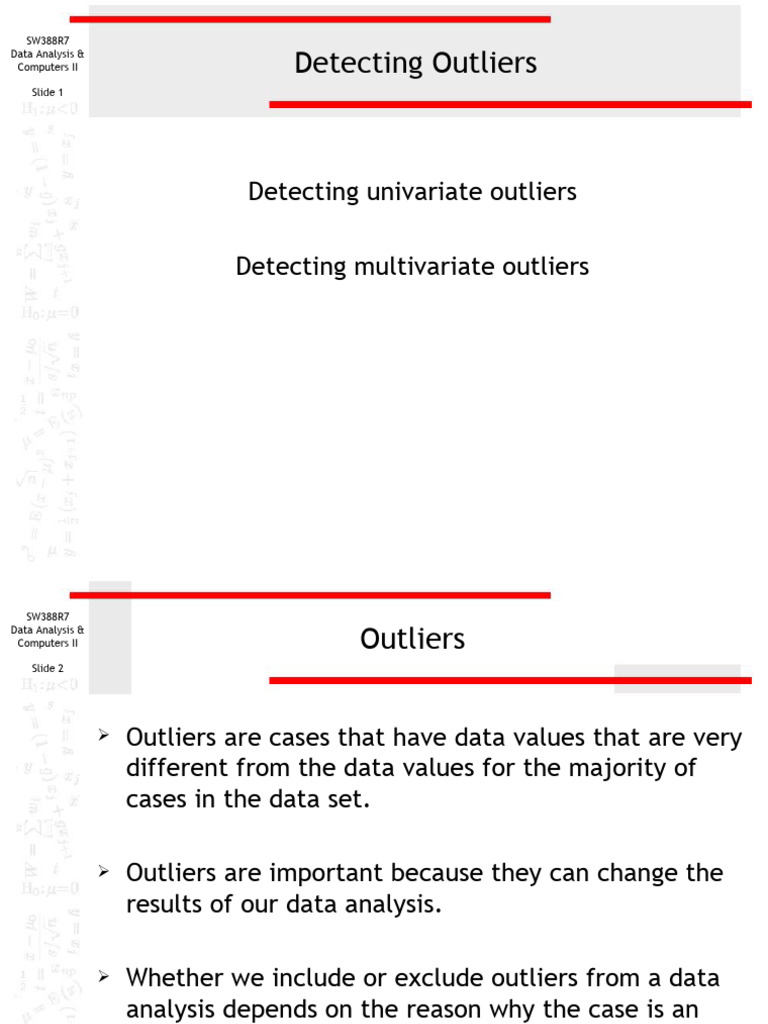 Detecting Outliers | PDF