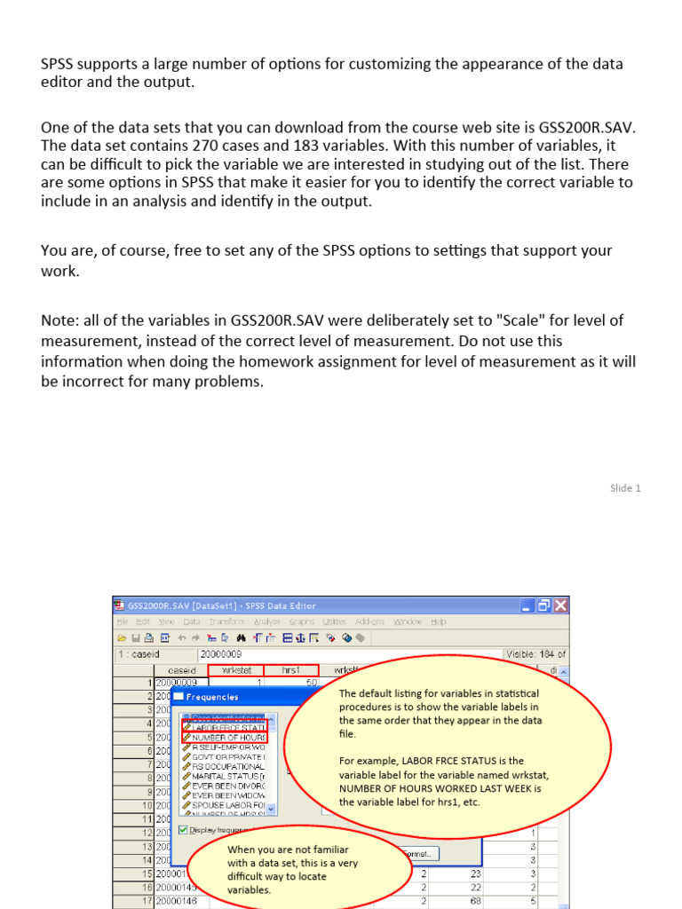 Changing Default Settings in SPSS | PDF | Spss | Computer Science