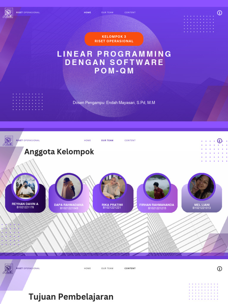 Bab 5 - Linear Programming Dengan Software Pom-Qm | PDF