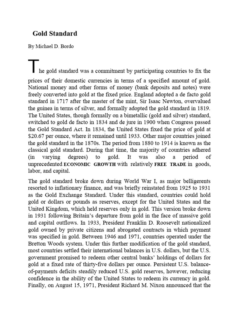 Gold Standard | PDF