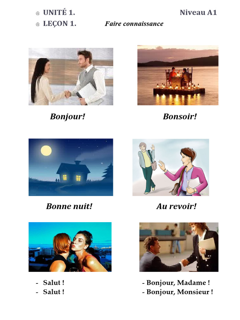 Unité 1 A1 | PDF