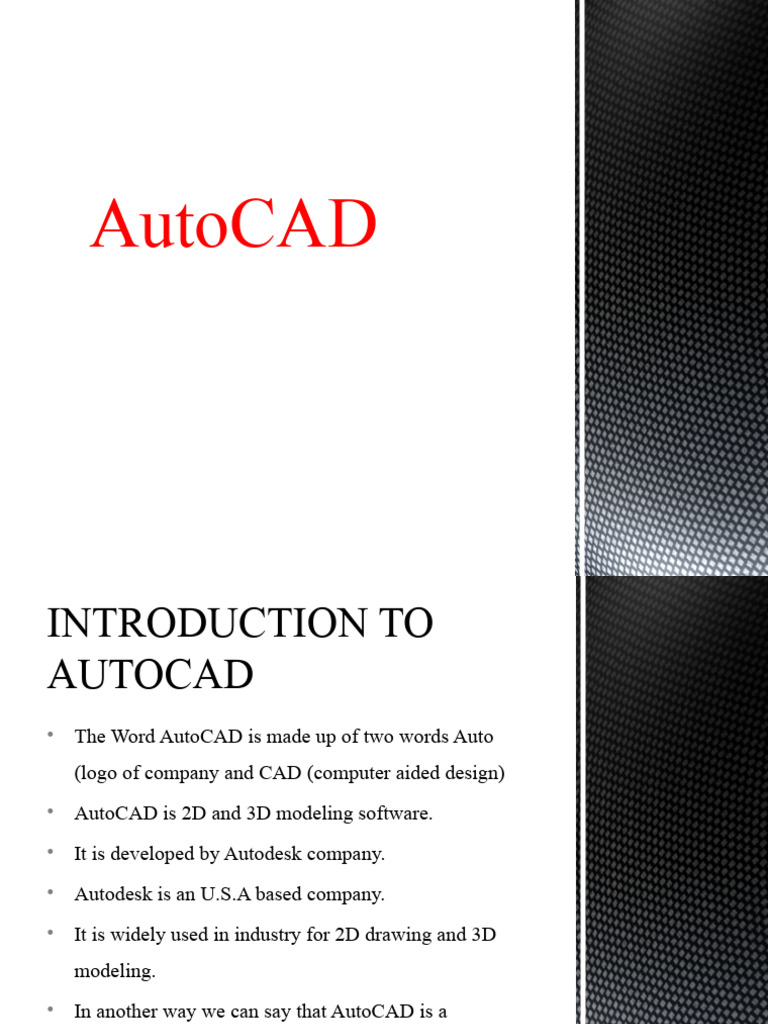 Introduction To Autocad | PDF